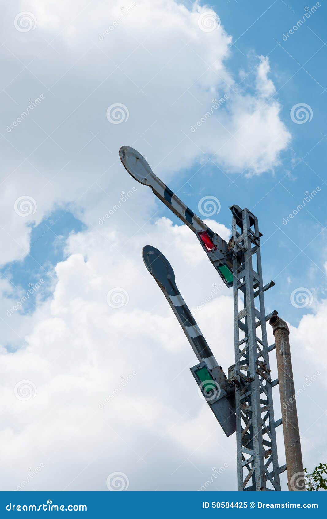 Railroad signal poles stock image. Image of semaphore - 50584425