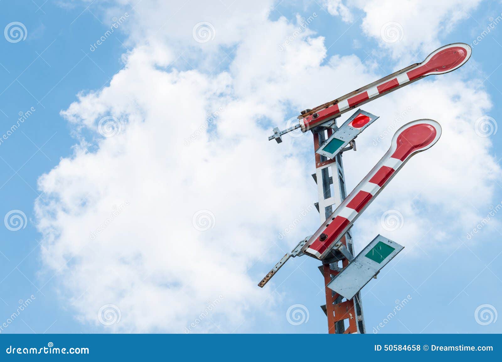 Railroad signal poles stock photo. Image of iron, stop - 50584658
