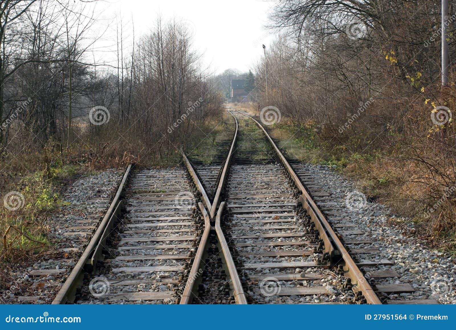 Railroad Single Switch, One Line is Blind Stock Photo - Image of ...