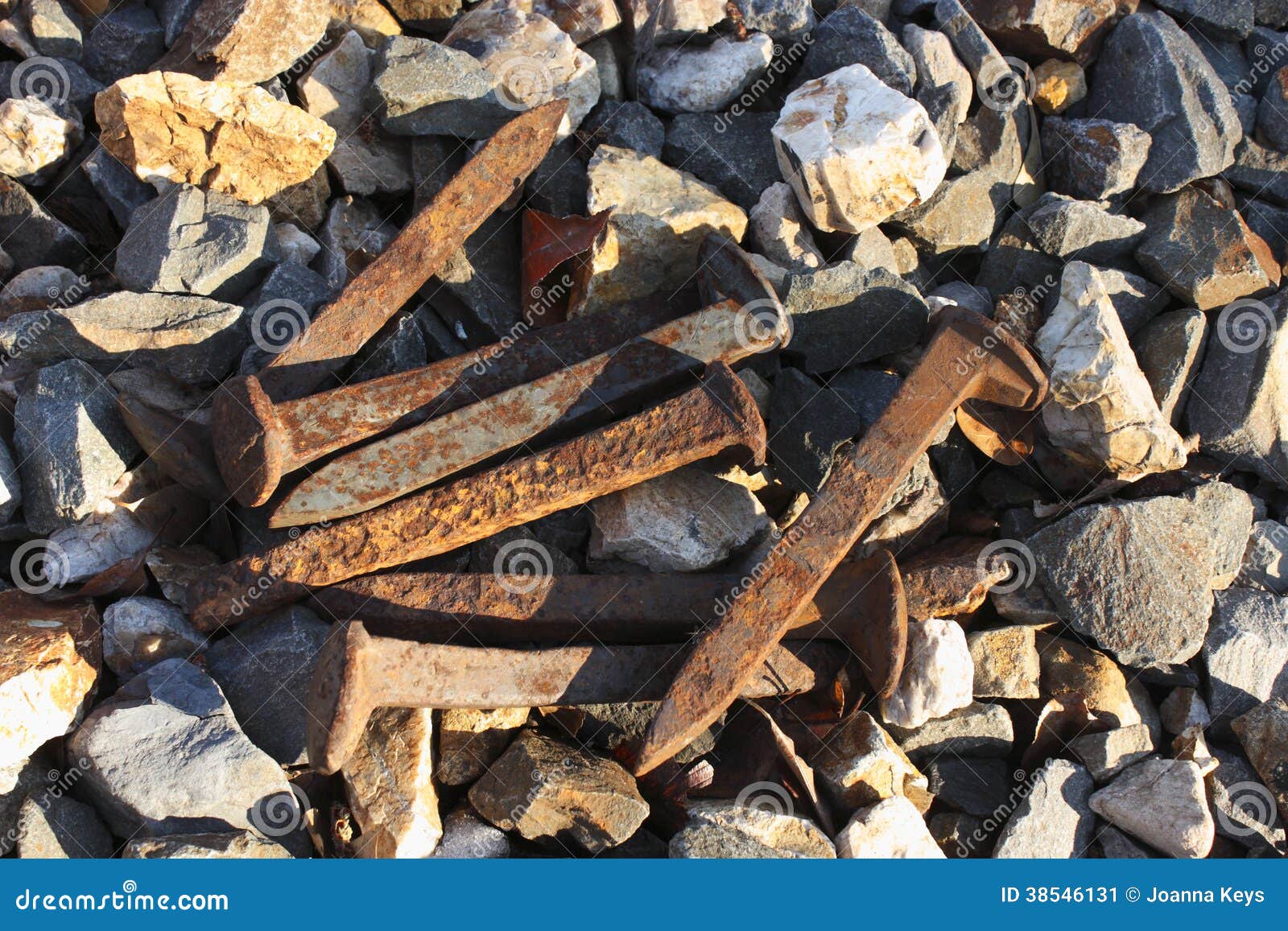 Railroad Spikes stock image. Image of waste, rust, metal - 38546131