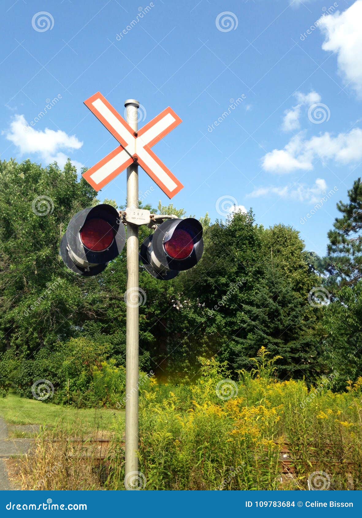 Railroad Stop Lights in the Country Side. Stock Photo - Image of summer ...
