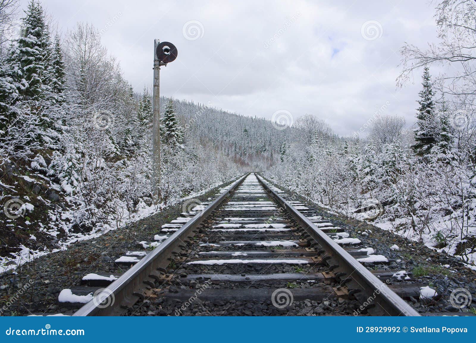 Railroad Stretching into the Distance Stock Photo - Image of ties ...