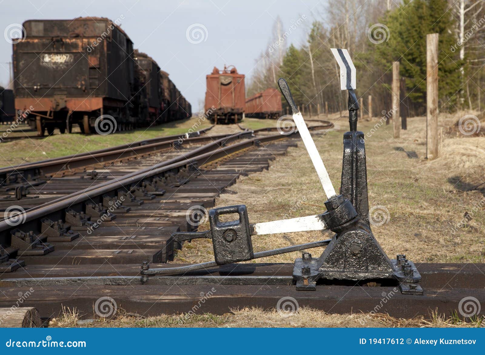 Railroad switch stock photo. Image of switch, equipment - 19417612