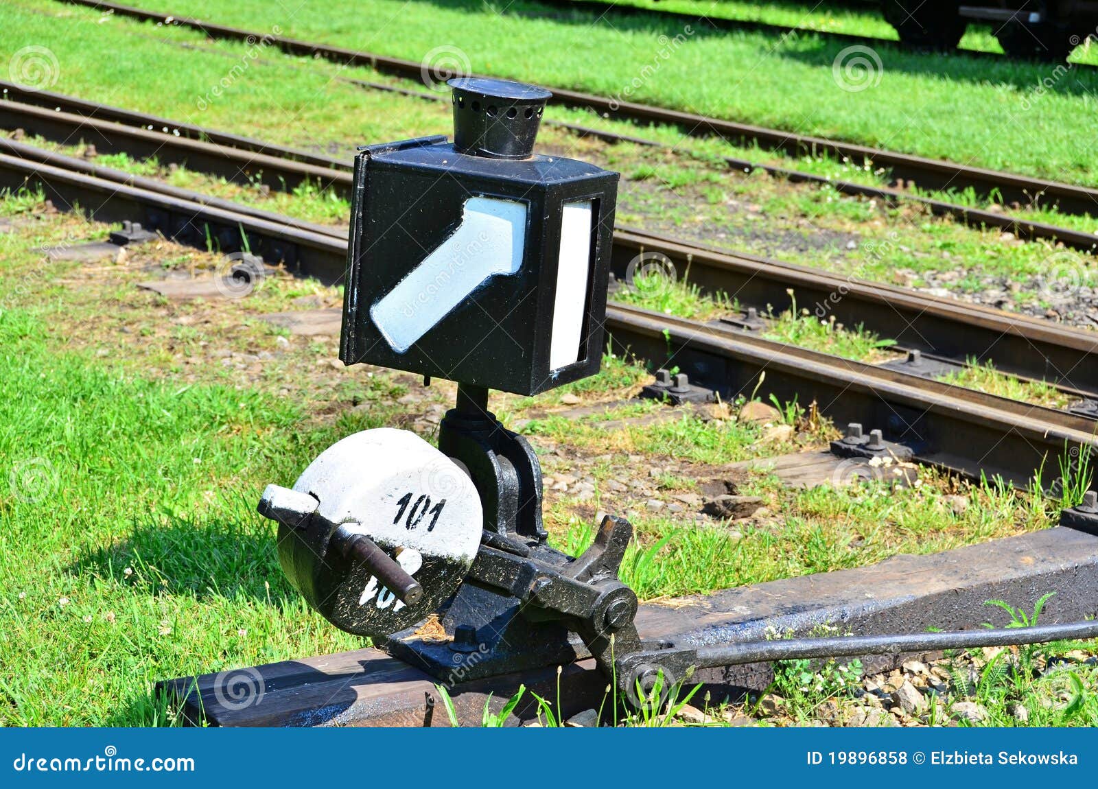 Railroad switch stock photo. Image of points, junction - 19896858