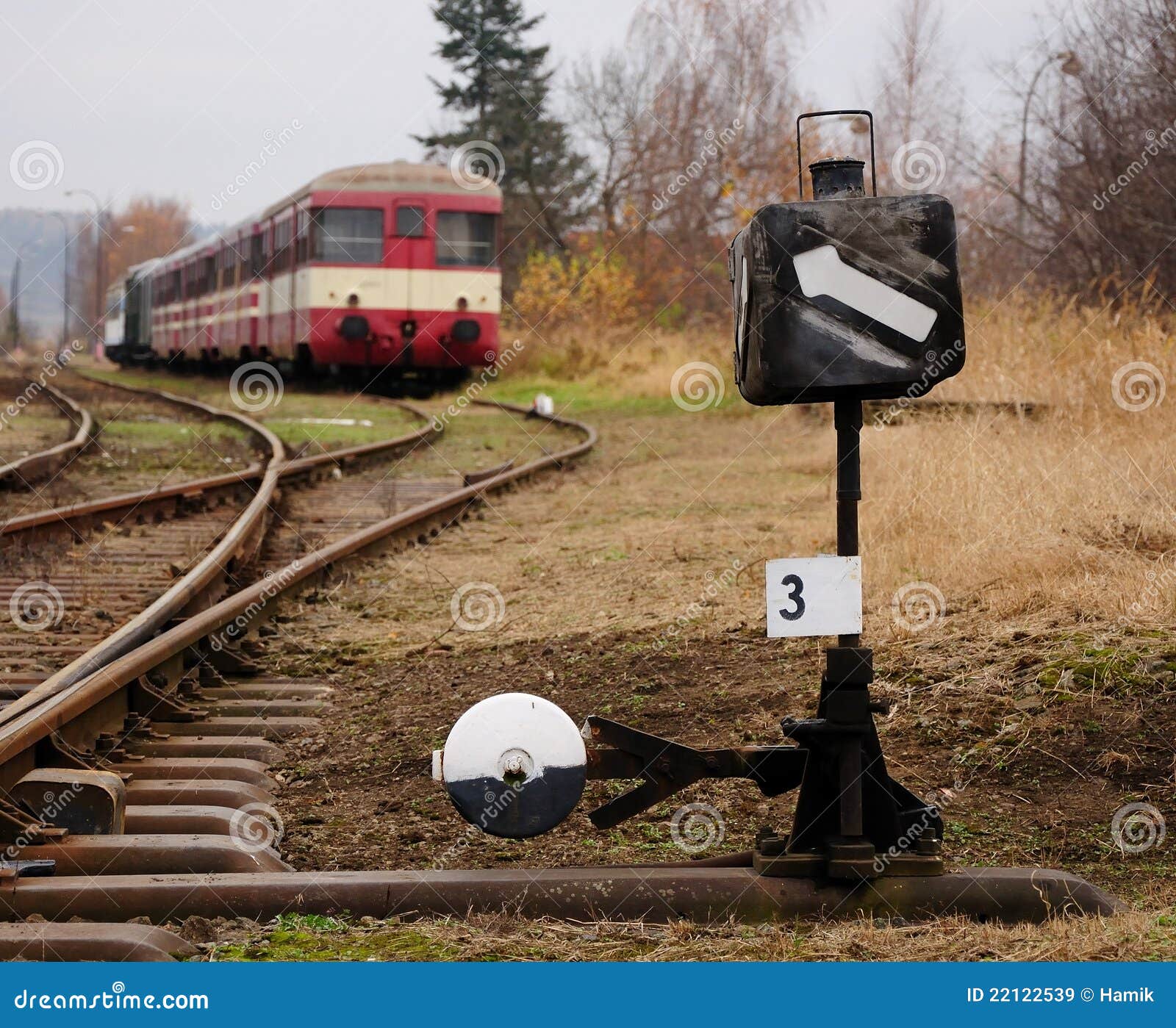 Railroad switch stock image. Image of landscape, direction - 22122539