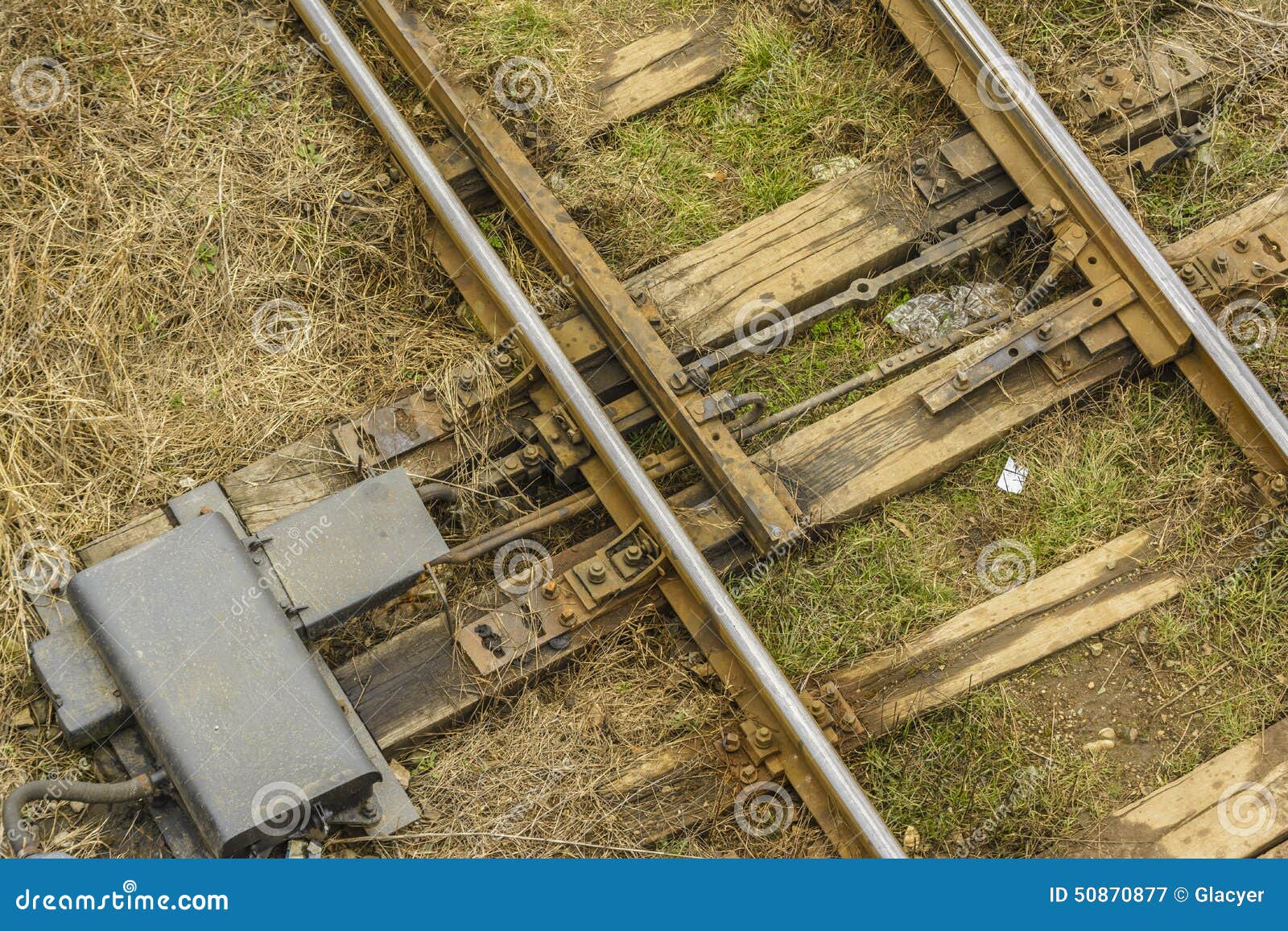 Railway switch stock image. Image of control, close, crossing - 50870877