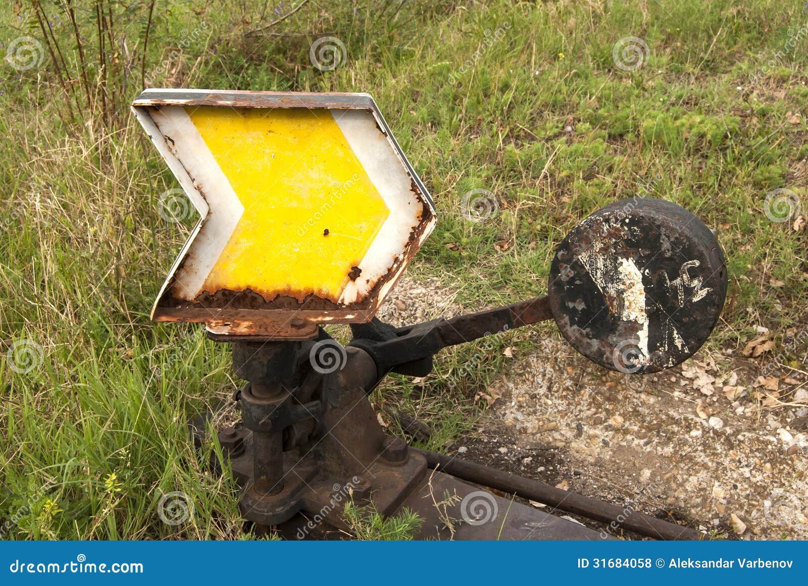 Railroad Switch Point Indicator Stock Photo - Image of abandoned ...