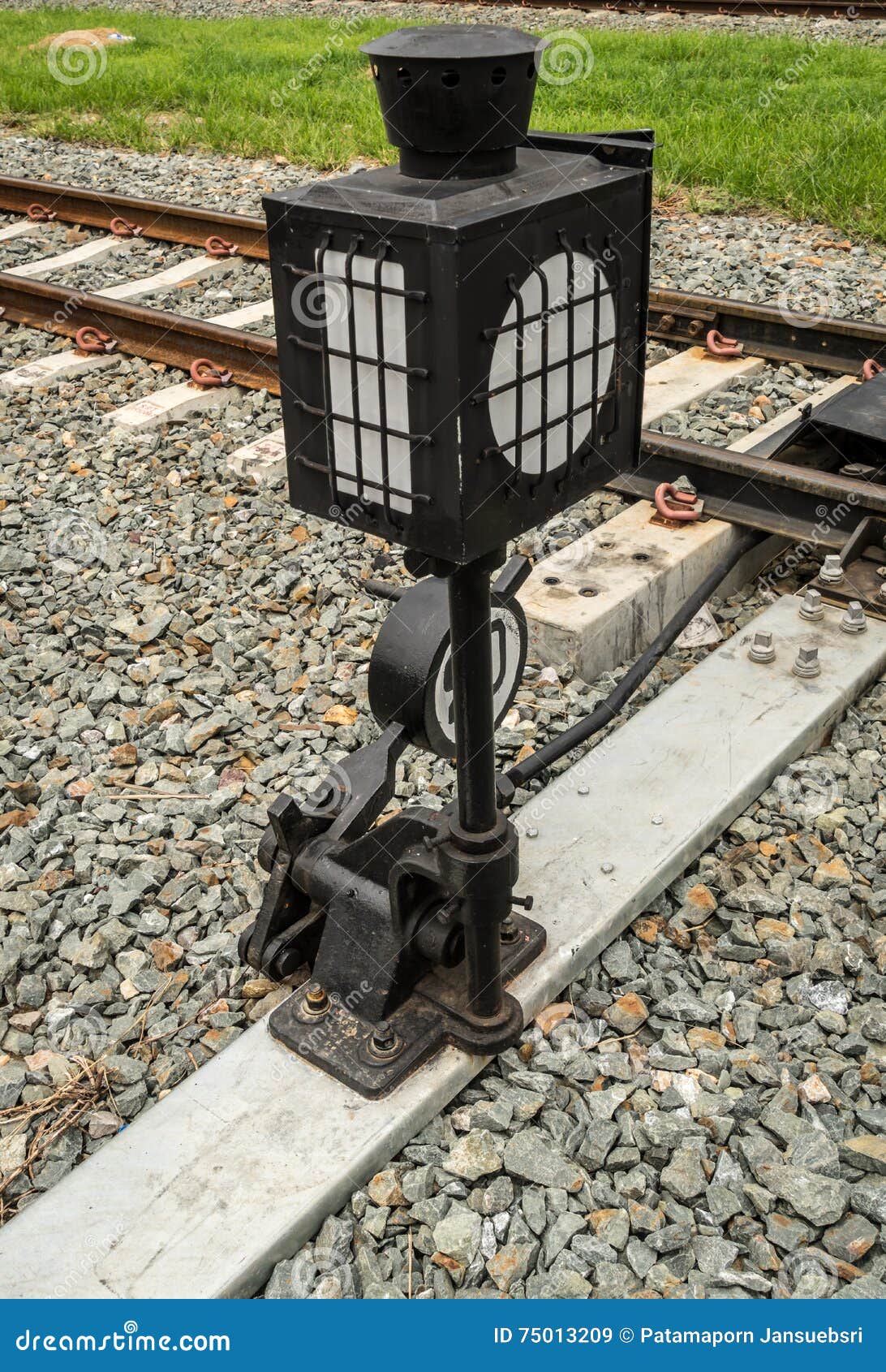Railroad switch in station stock image. Image of switch - 75013209