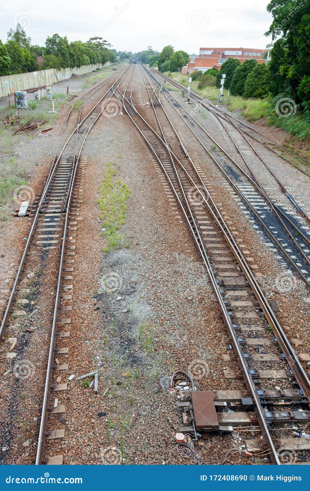 Railroad Switch a Safety Feature Stock Photo - Image of machine ...