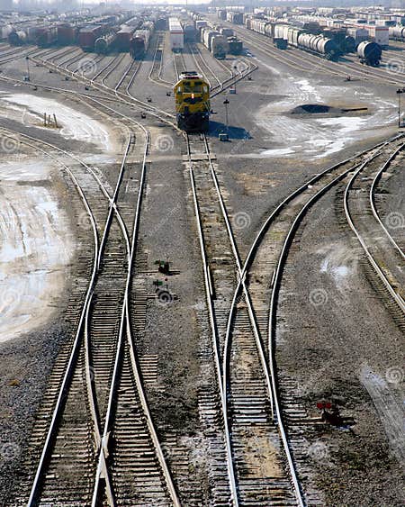 Railroad switch yard stock image. Image of switches, sprawling - 4100573