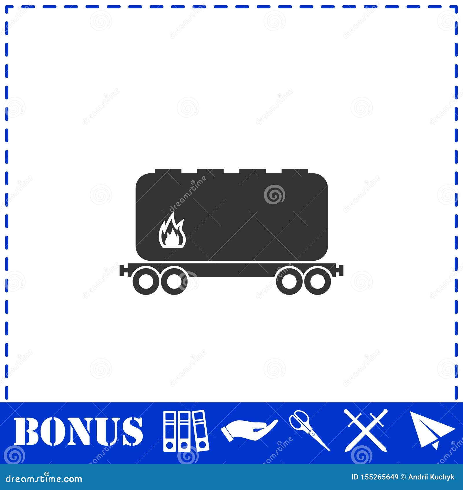 Railroad tank icon flat stock vector. Illustration of container - 155265649