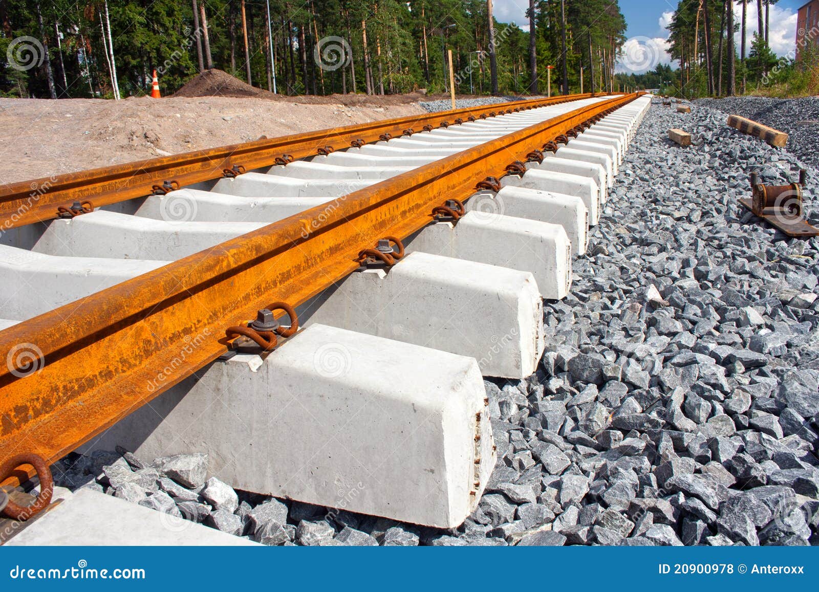 Railroad ties and tracks stock photo. Image of repair - 20900978
