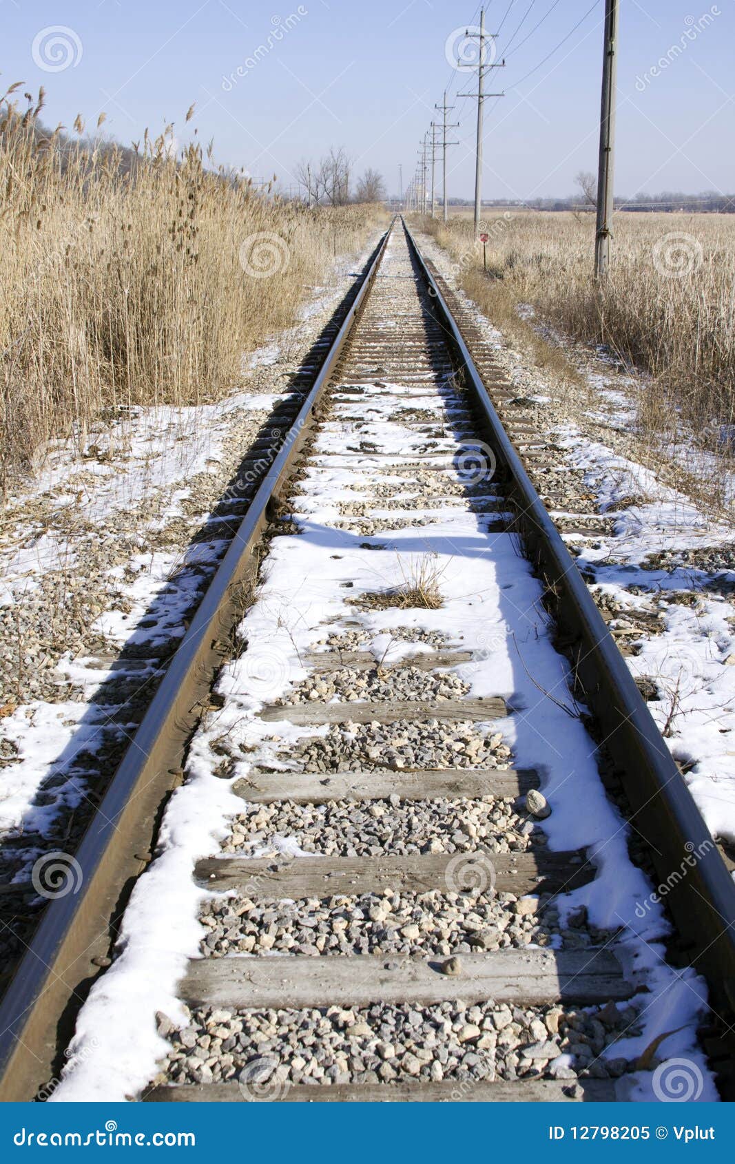 Railroad track stock image. Image of train, brown, ties - 12798205