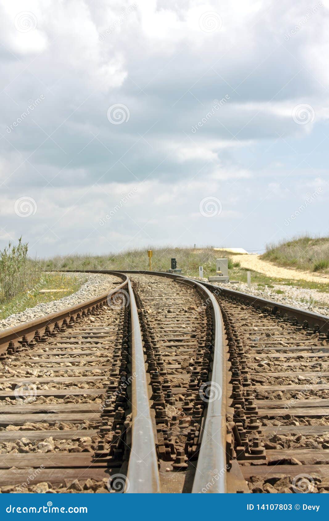 Railroad track stock image. Image of iron, trainrail - 14107803