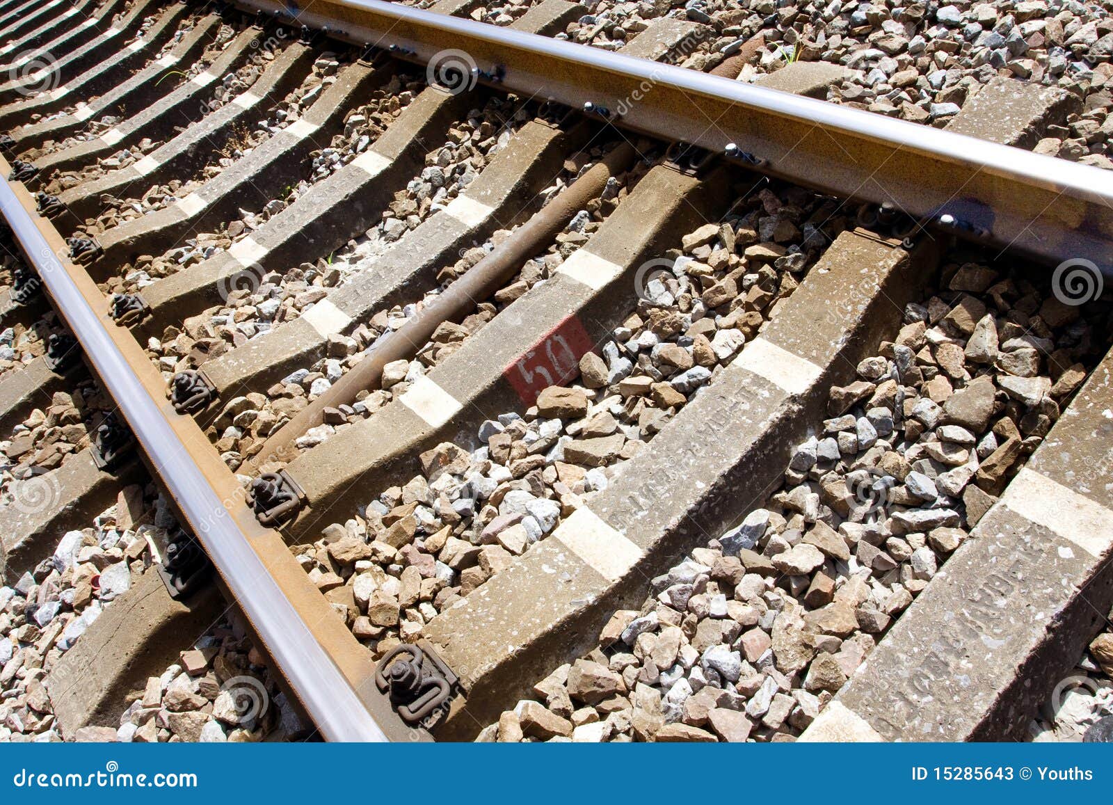 Railroad track stock image. Image of distance, freight - 15285643