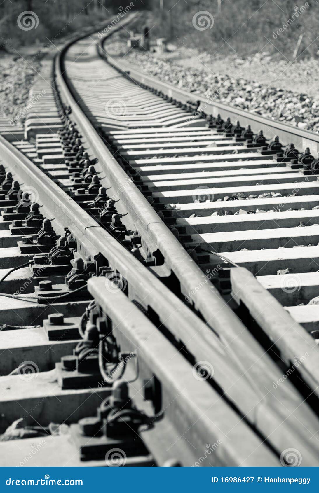 Railroad track stock image. Image of crossroad, destination - 16986427