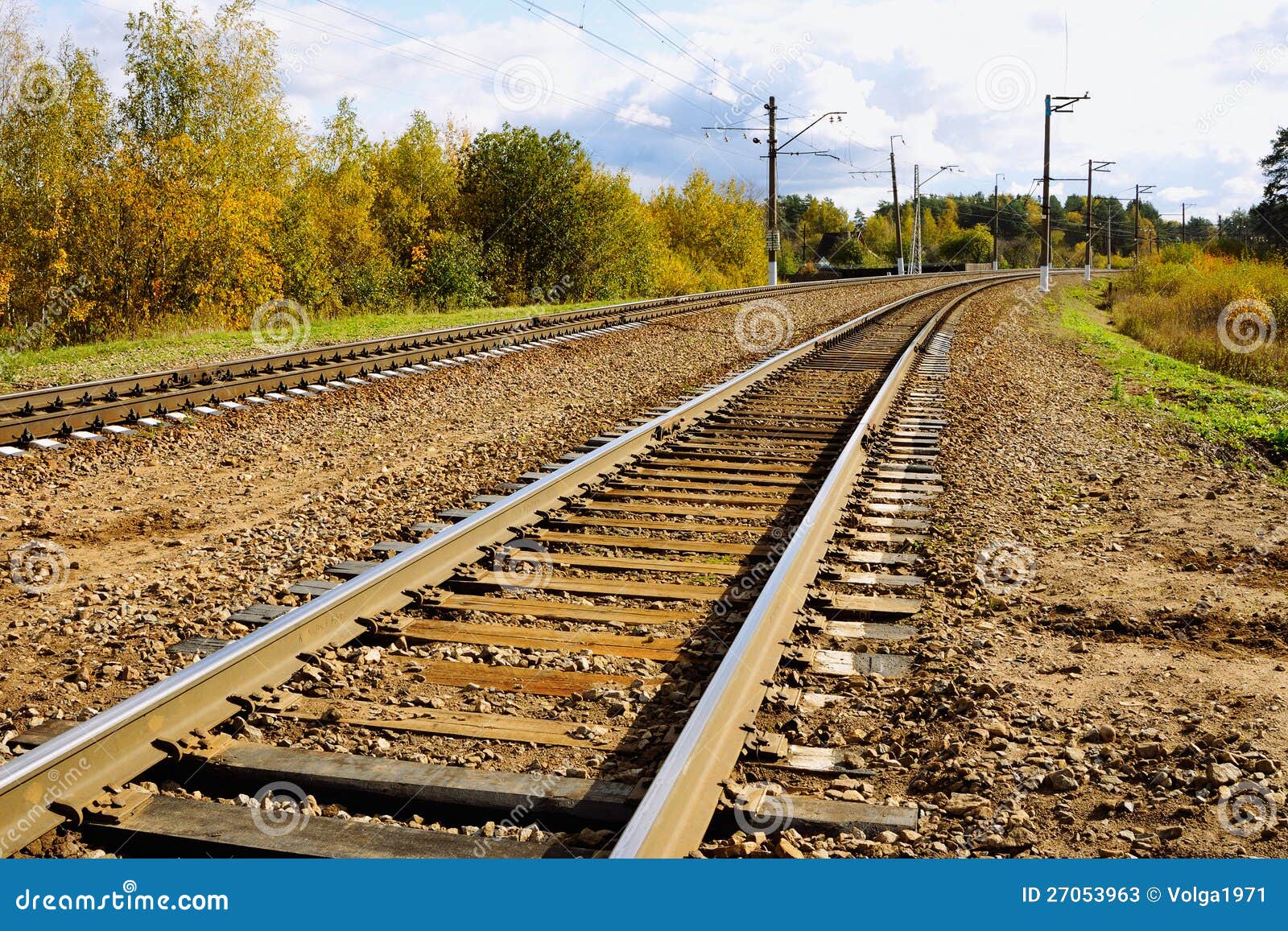 Railroad track stock image. Image of horizontal, nature - 27053963