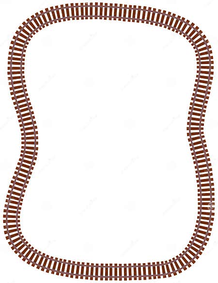 Railroad Track Border stock vector. Illustration of rectangle - 27806629