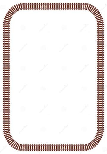 Railroad Track Border stock vector. Illustration of decorative - 27806630