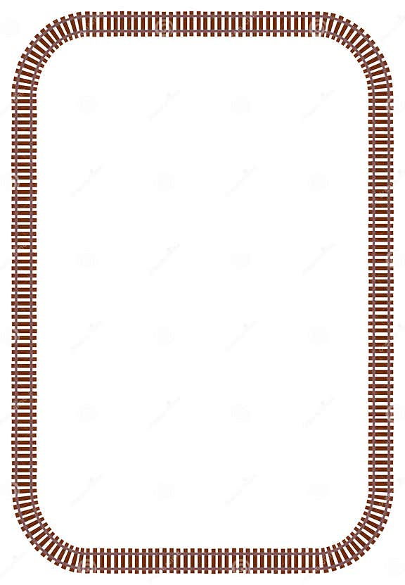 Railroad Track Border stock vector. Illustration of decorative - 27806630