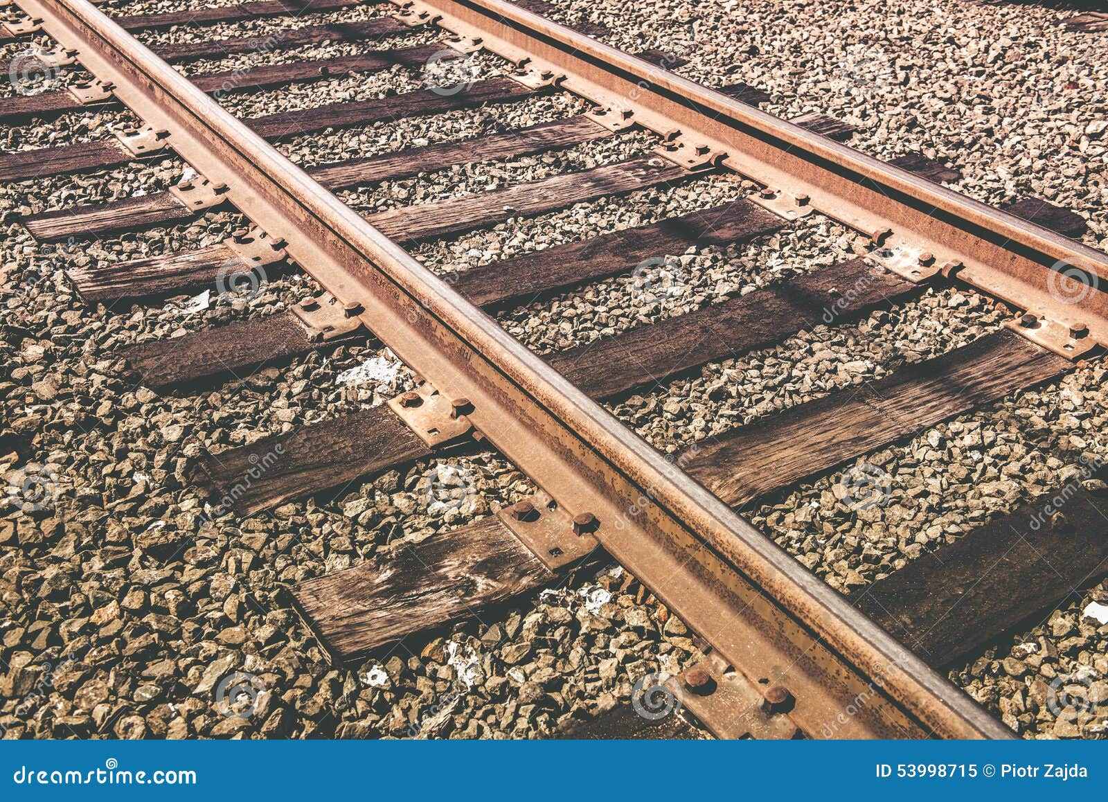 Railroad Track Closeup stock image. Image of railroads - 53998715