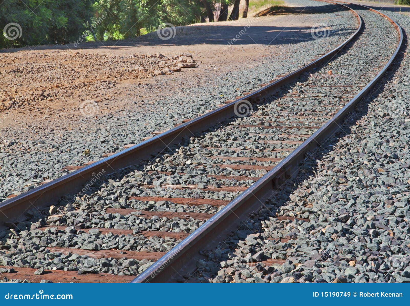 Railroad track curve stock image. Image of bare, bend - 15190749