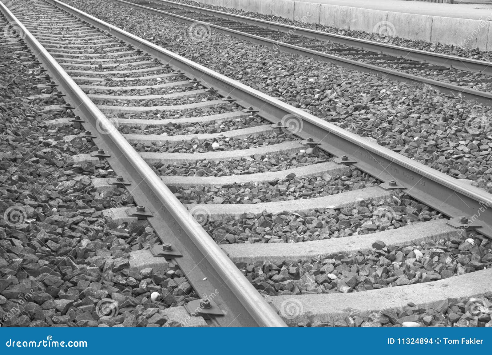 Railroad track detail stock photo. Image of gravel, tracks - 11324894