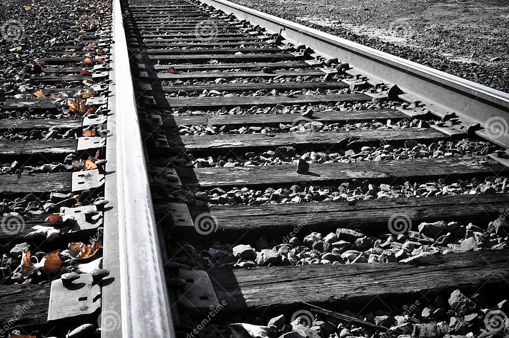 Railroad Track in Fall stock image. Image of commute - 13004475