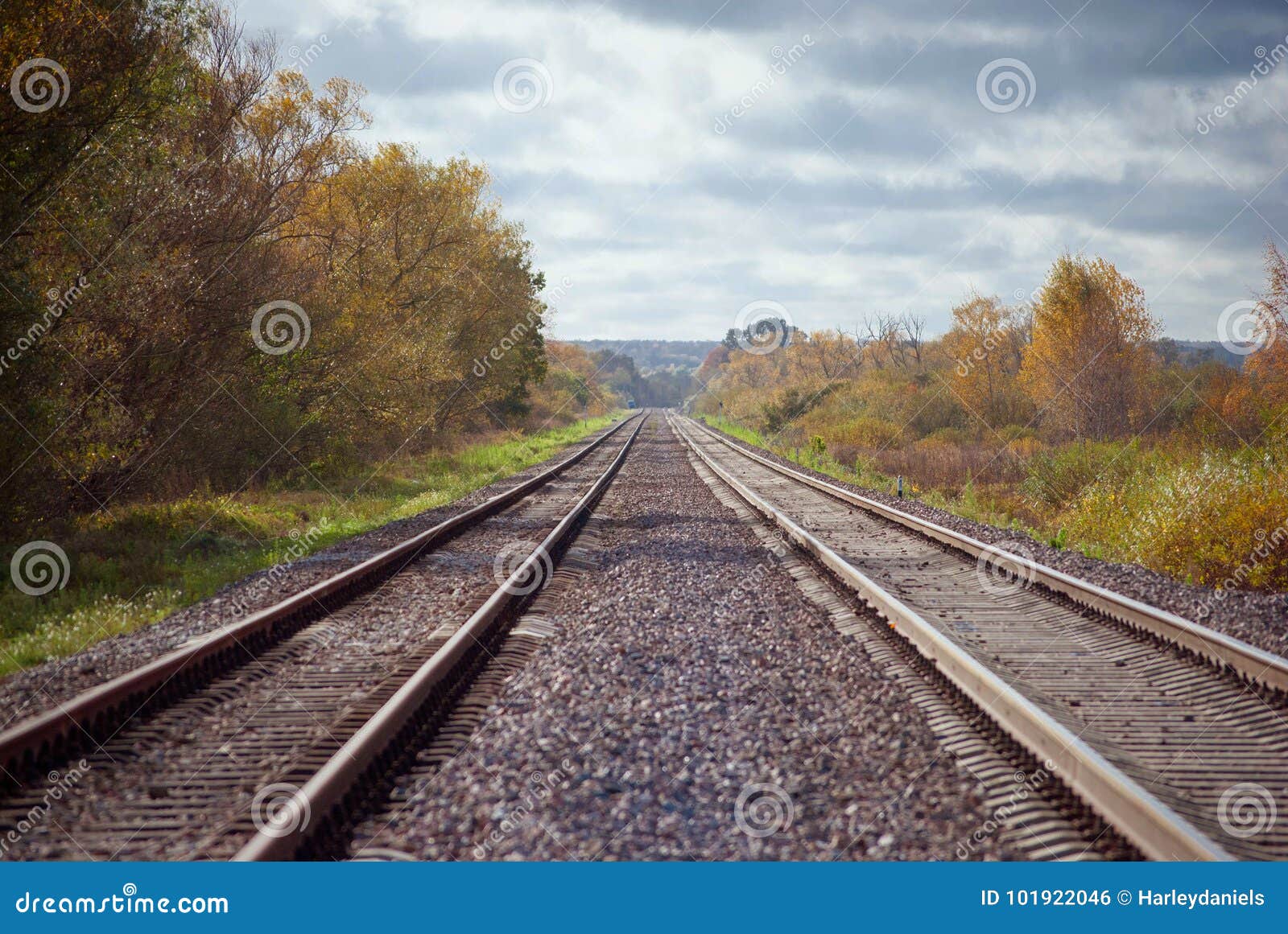 Railroad Track, Horizontal Shot Stock Photo - Image of direction ...