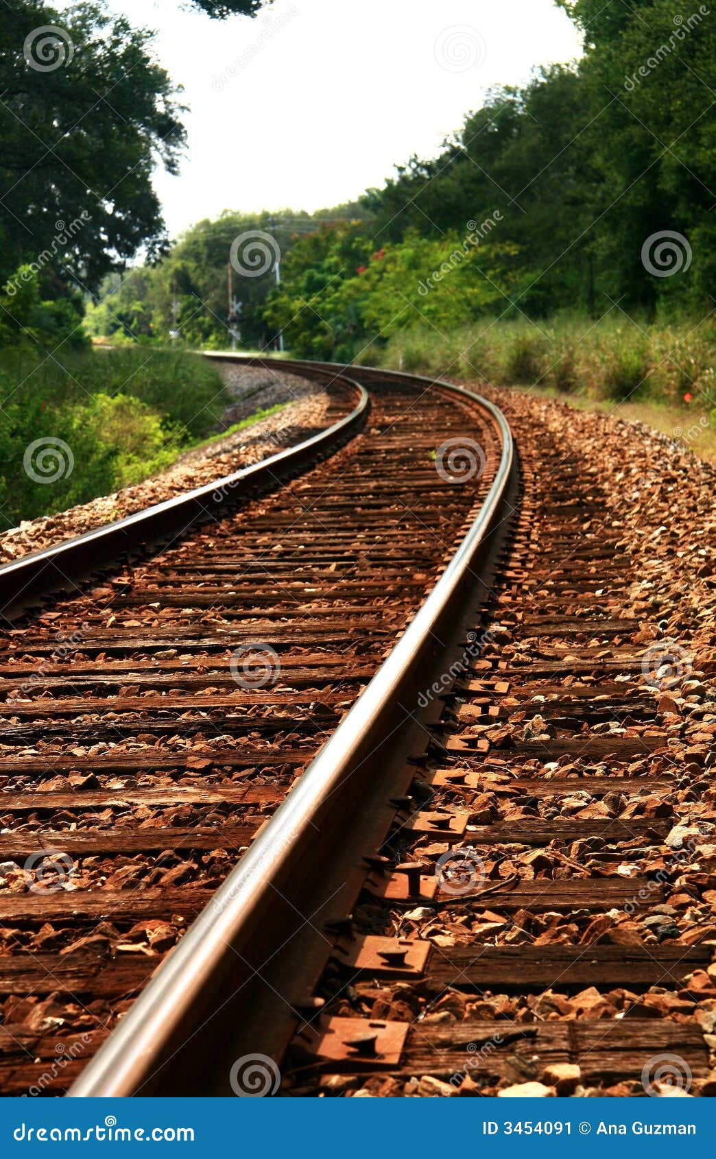 Railroad track II stock image. Image of ground, county - 3454091