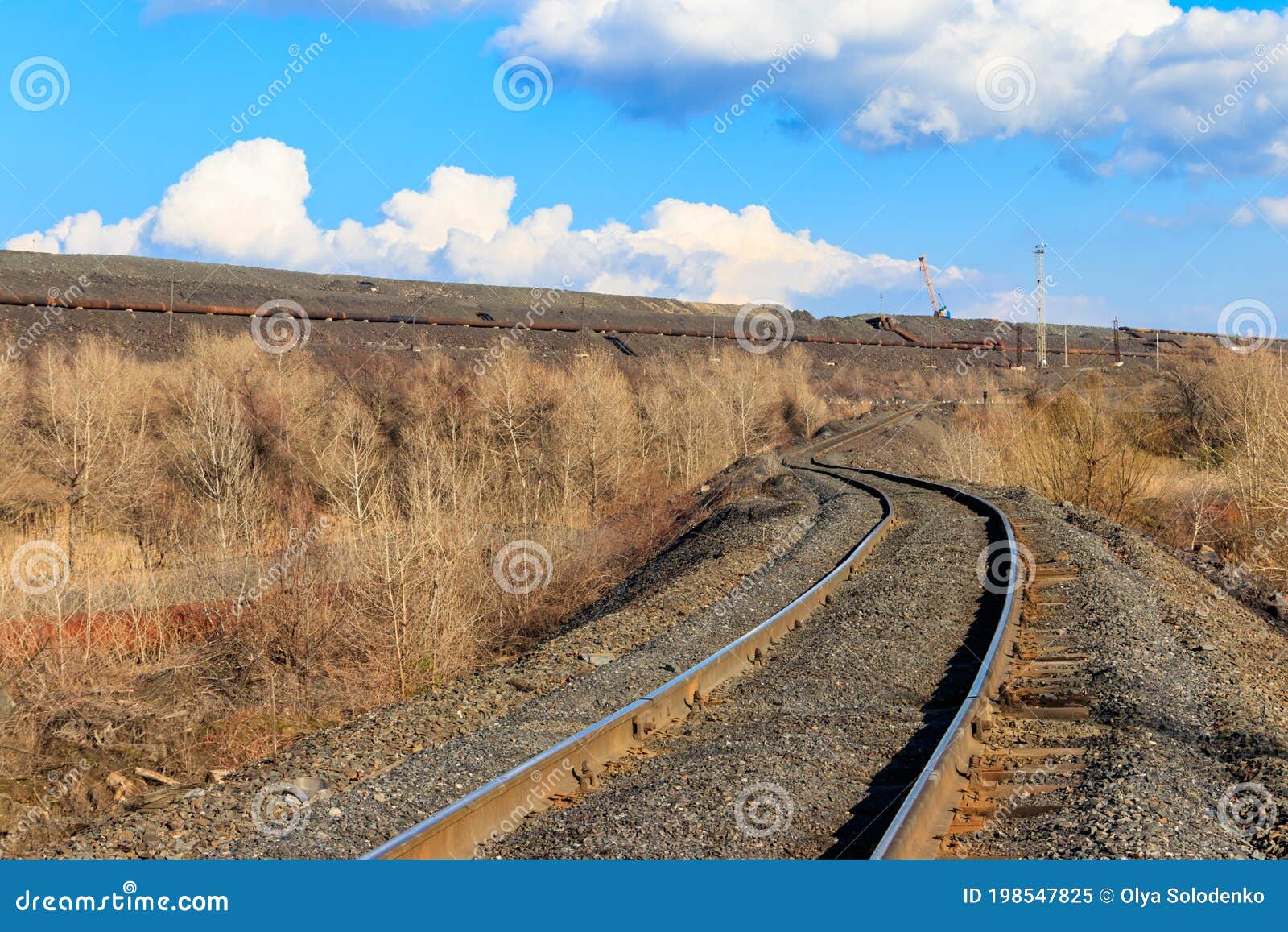 Railroad Track in Iron Ore Quarry Stock Image - Image of line, digging ...