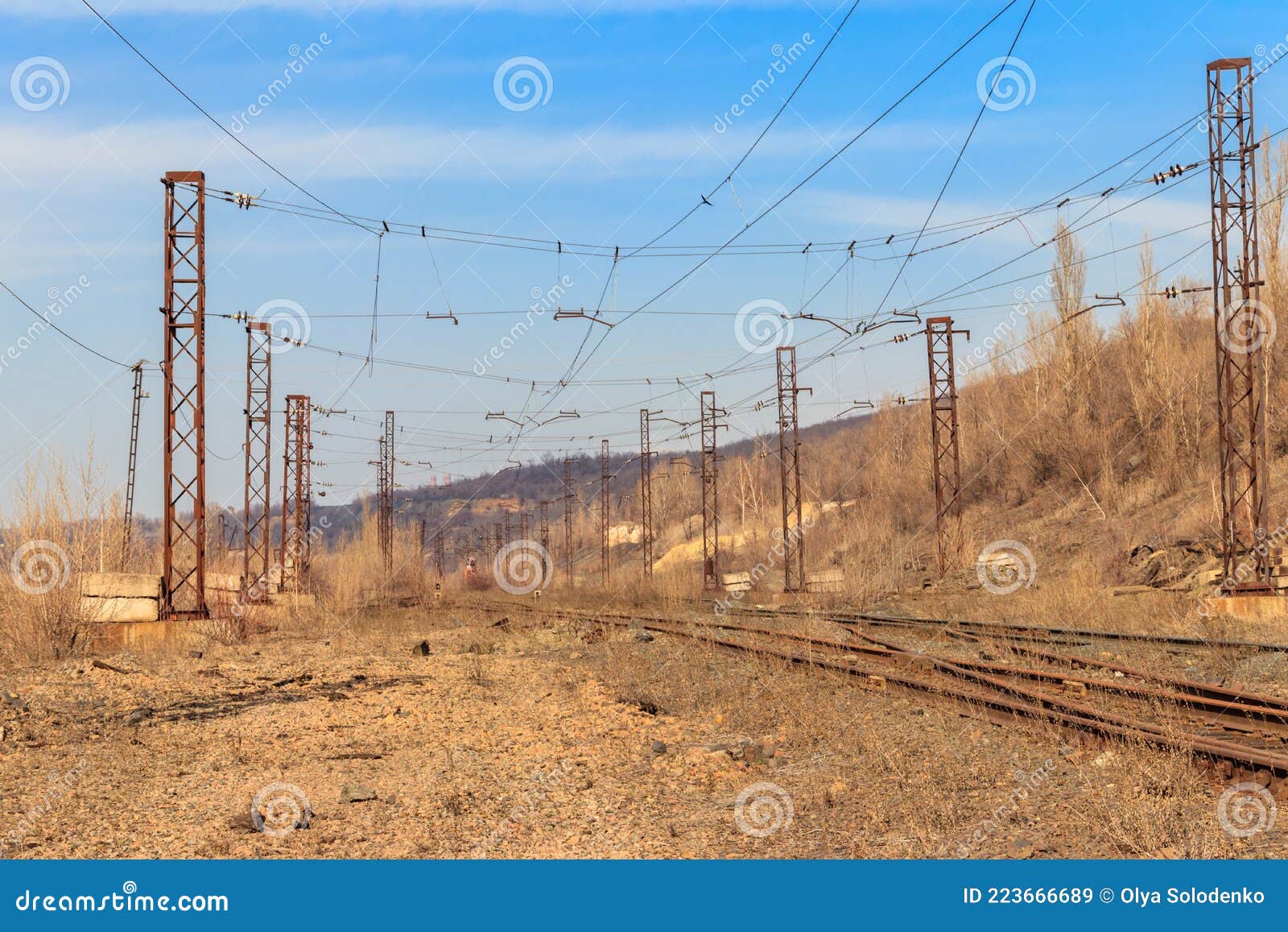 Railroad Track in Iron Ore Quarry Stock Image - Image of construction ...