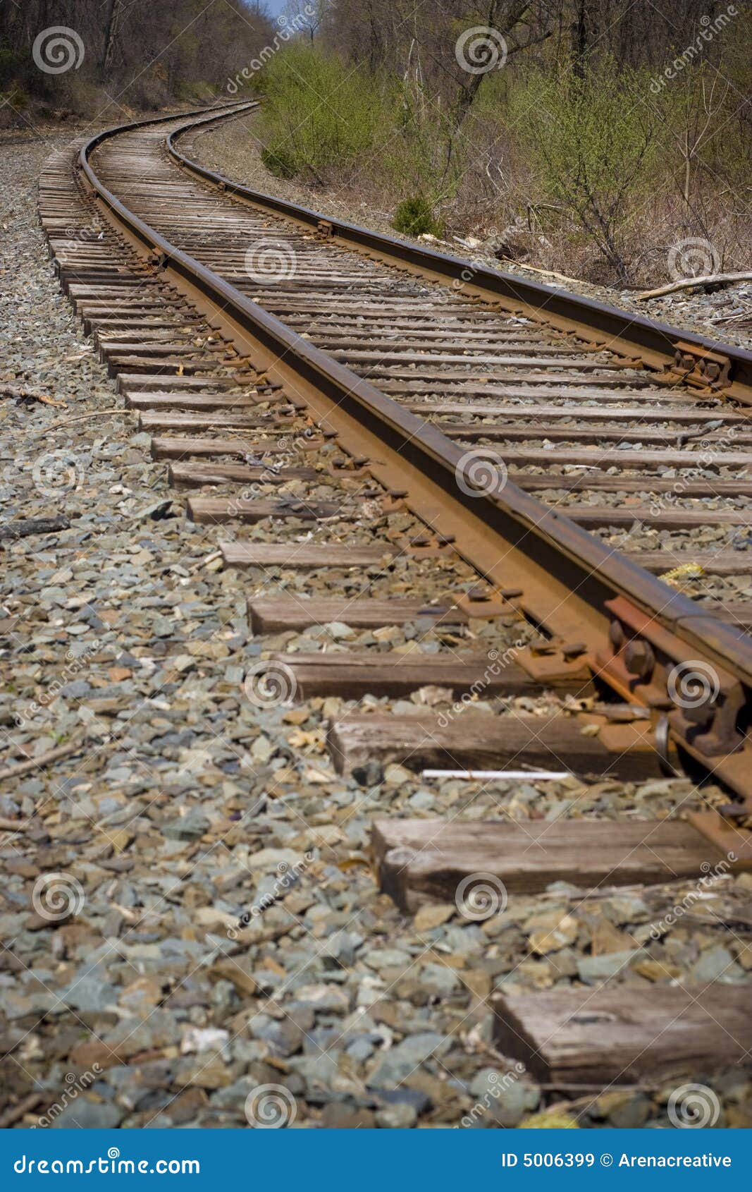 Railroad track perspective stock image. Image of curves - 5006399