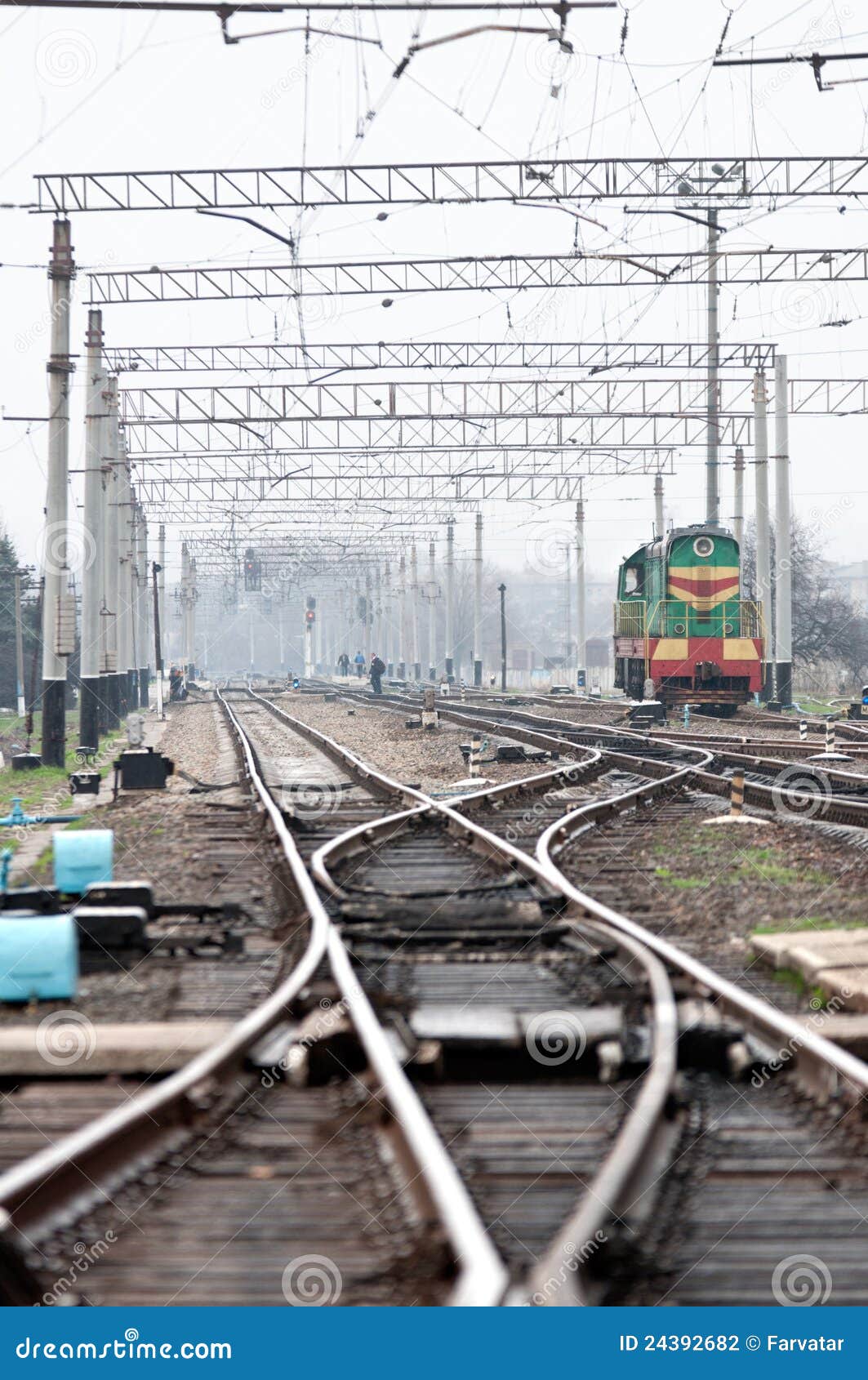 Railroad track points stock photo. Image of path, platform - 24392682