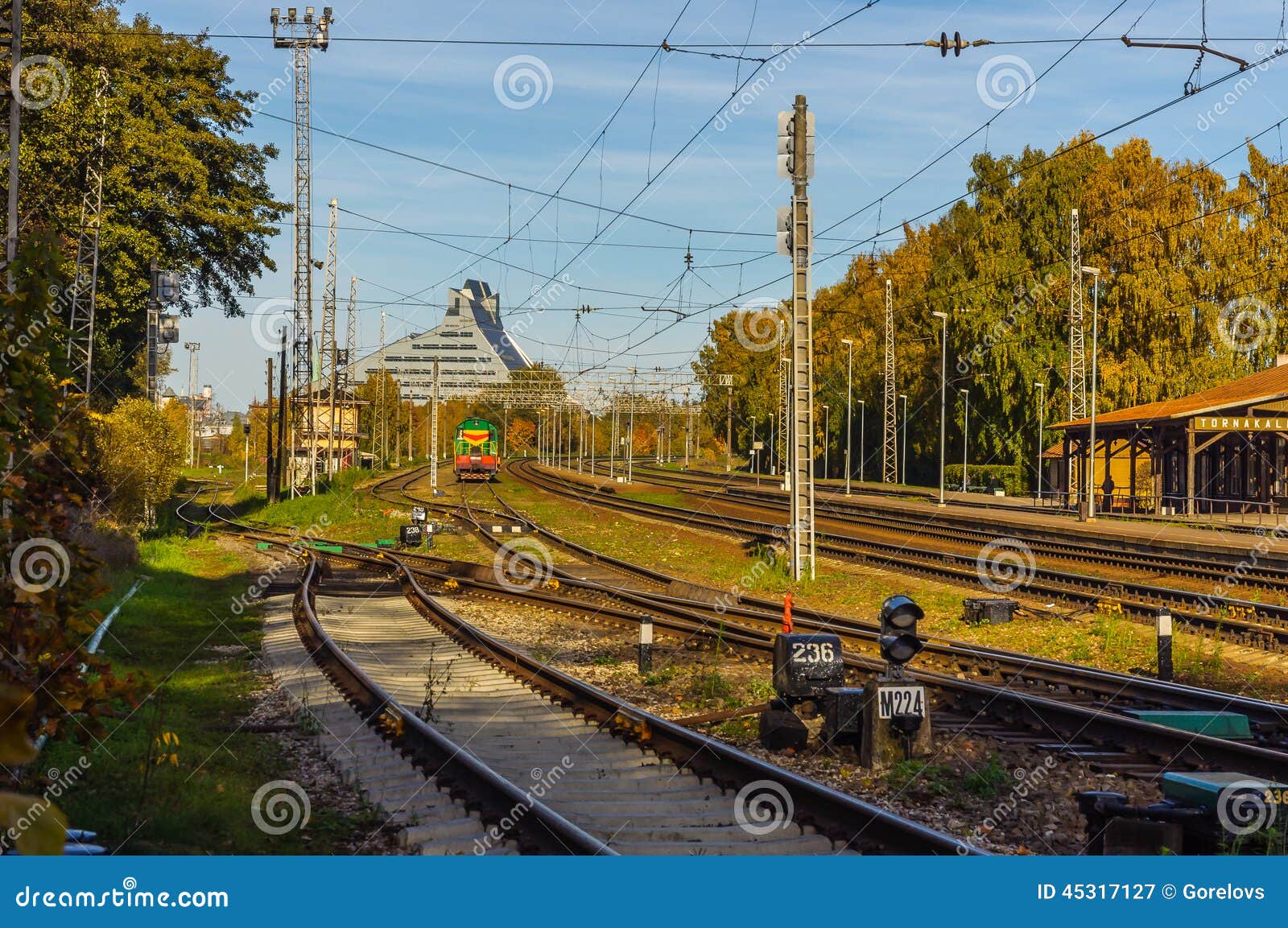 Railroad Track Points in Riga, Latvia Stock Image - Image of ...