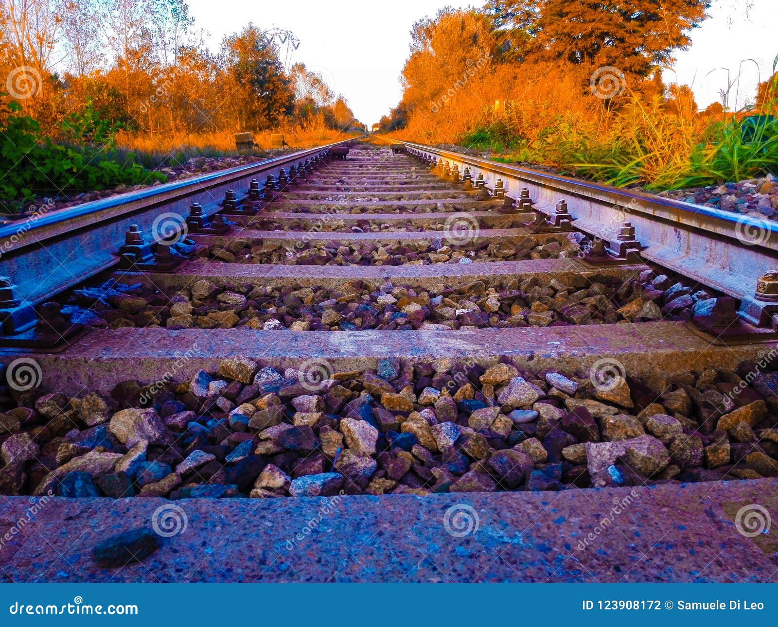 Automatic Railroad Crossing And Traffic Light.Rail Joint. Royalty-Free ...