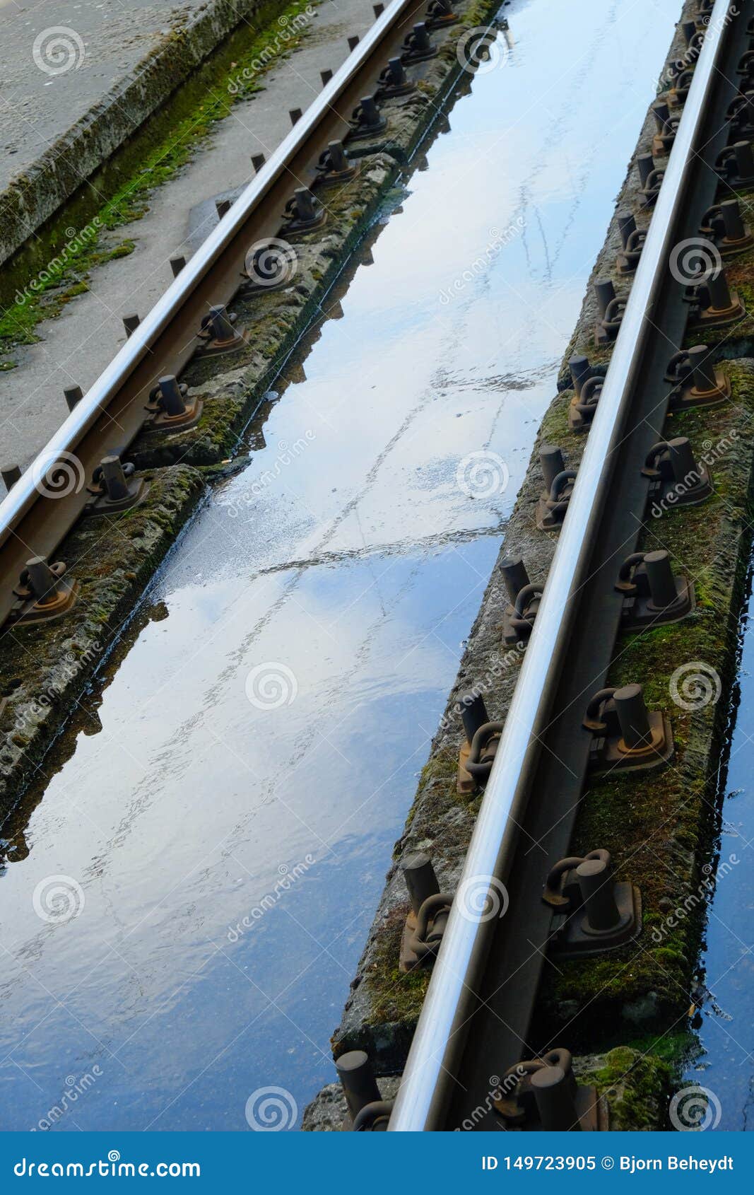 Railroad Track after the Rain Stock Image - Image of train ...
