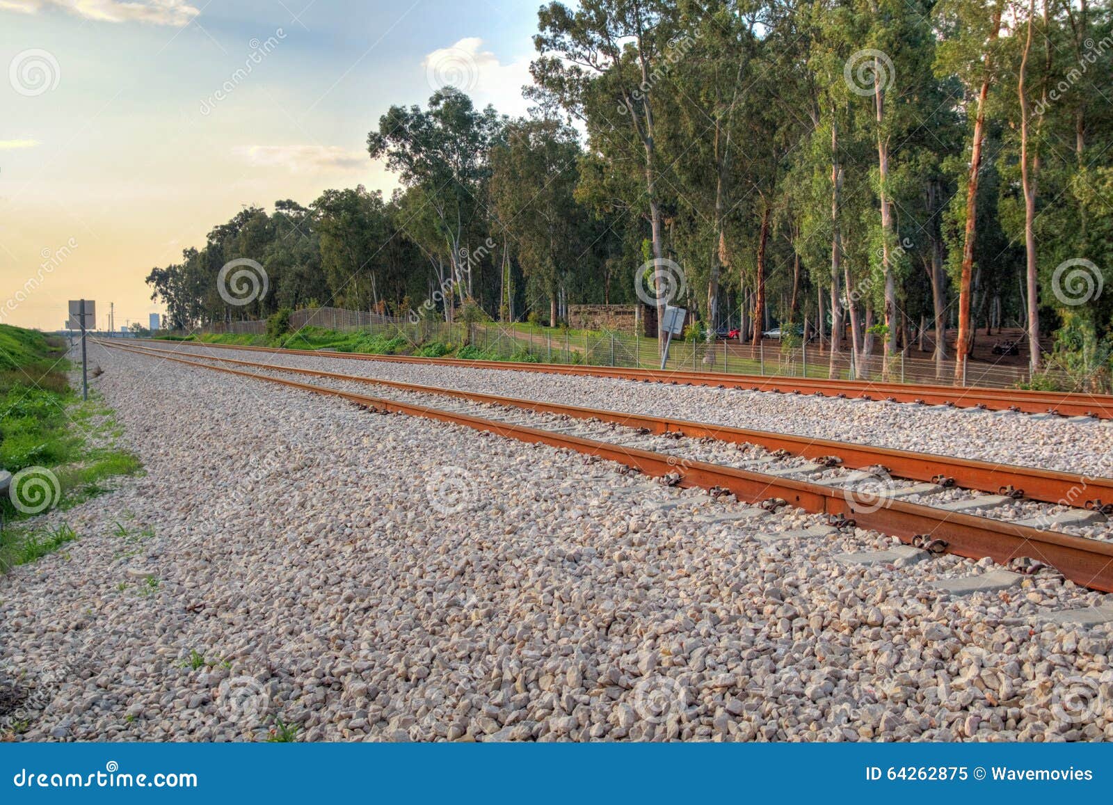 Railroad Track in a Rural Area in the Afternoon Stock Image - Image of ...