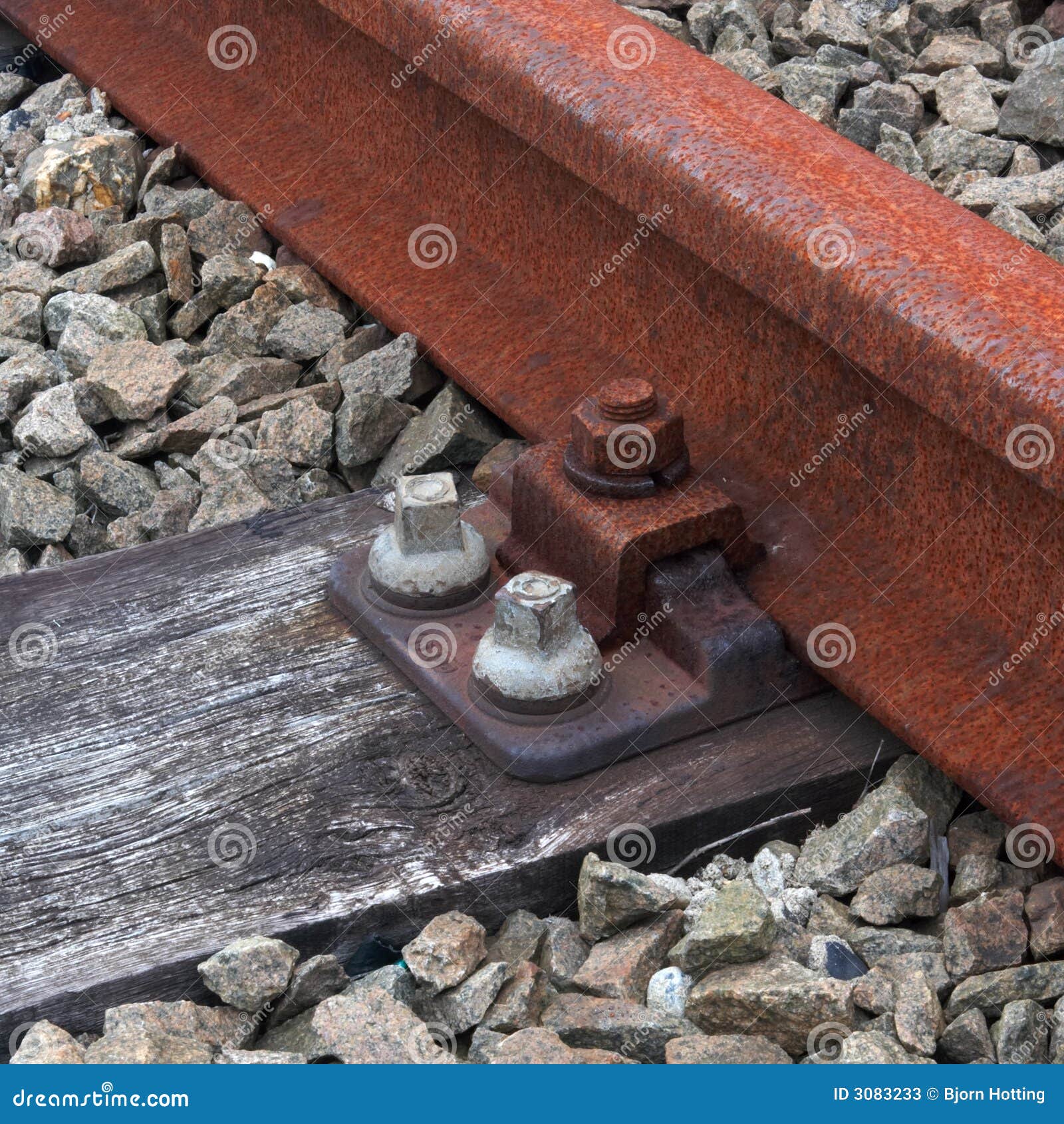 Railroad track on sleeper. stock image. Image of railway - 3083233