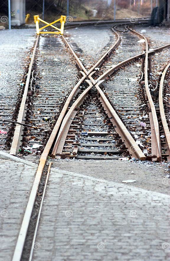 Railroad track stop stock image. Image of connect, tracks - 1876703