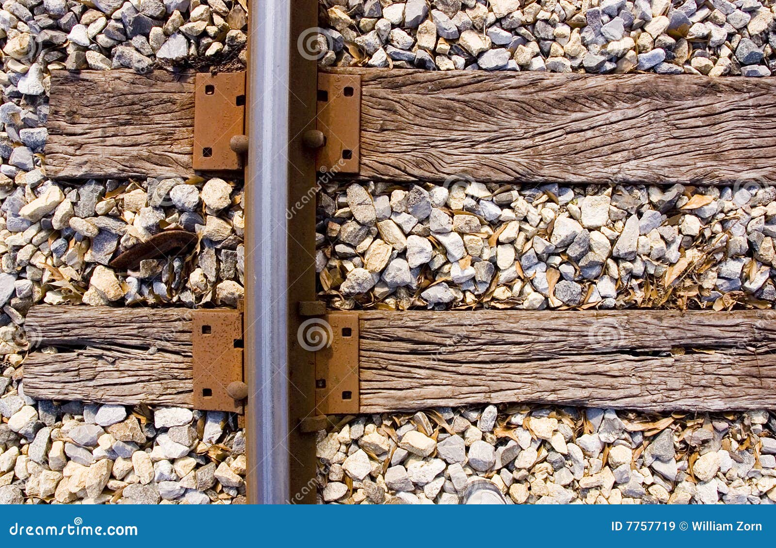 Railroad track and ties stock image. Image of beam, travel - 7757719