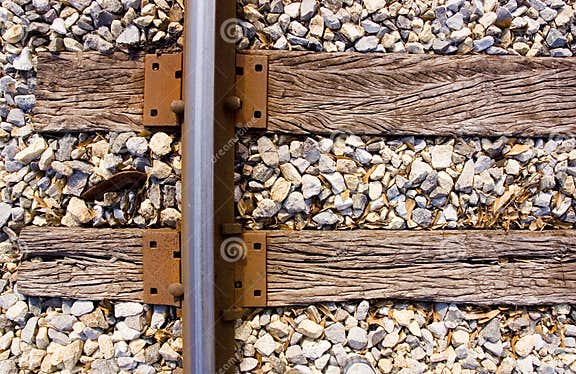 Railroad track and ties stock image. Image of beam, travel - 7757719