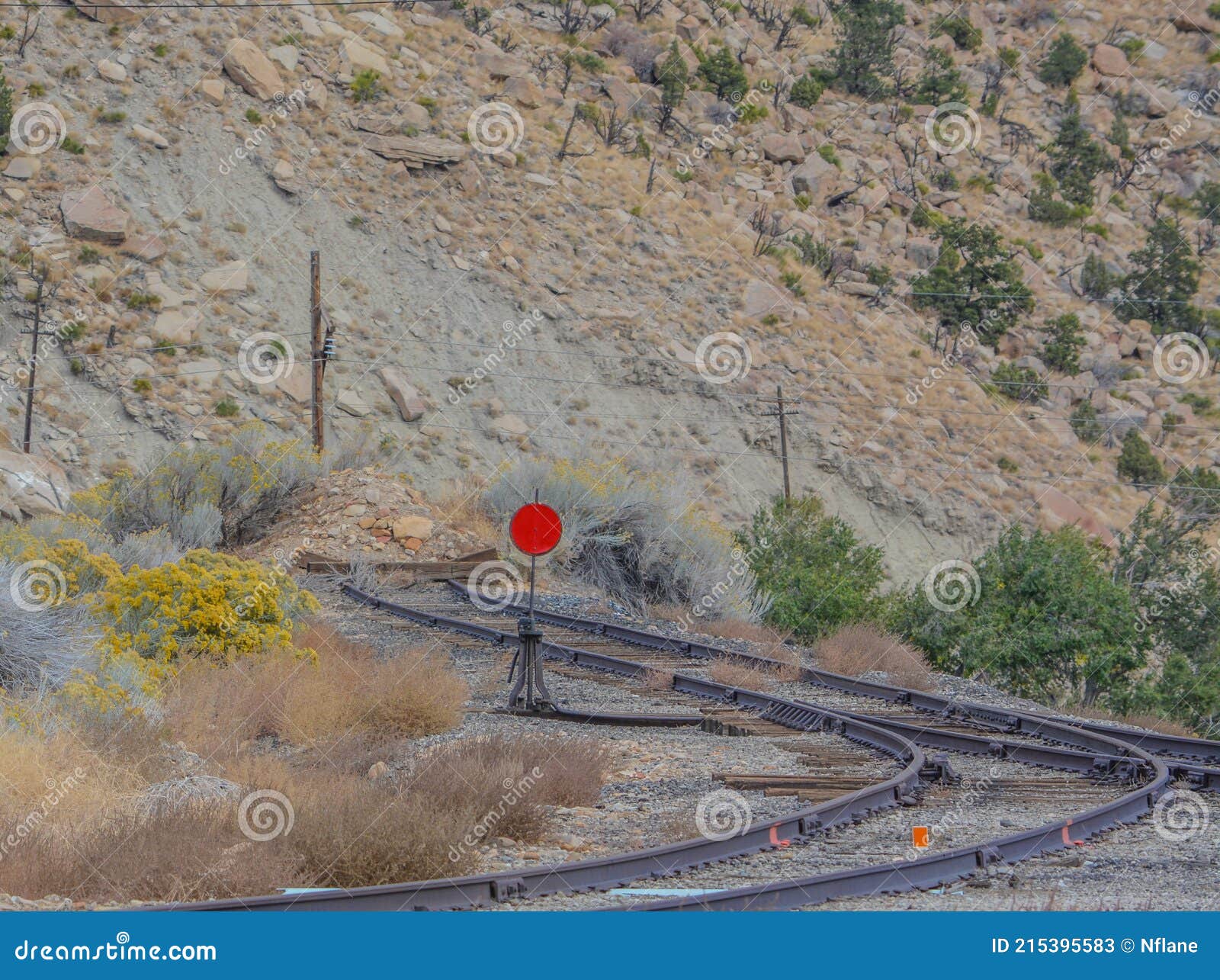 Railroad Track Turn Around in Duchesne, Utah Stock Image - Image of ...