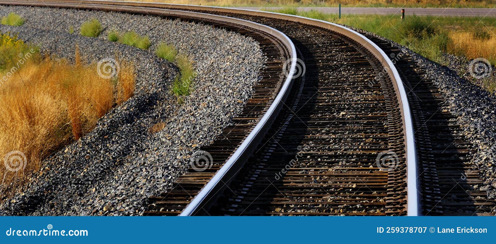 Railroad Track with Turn for Transporting Items Business Stock Image ...