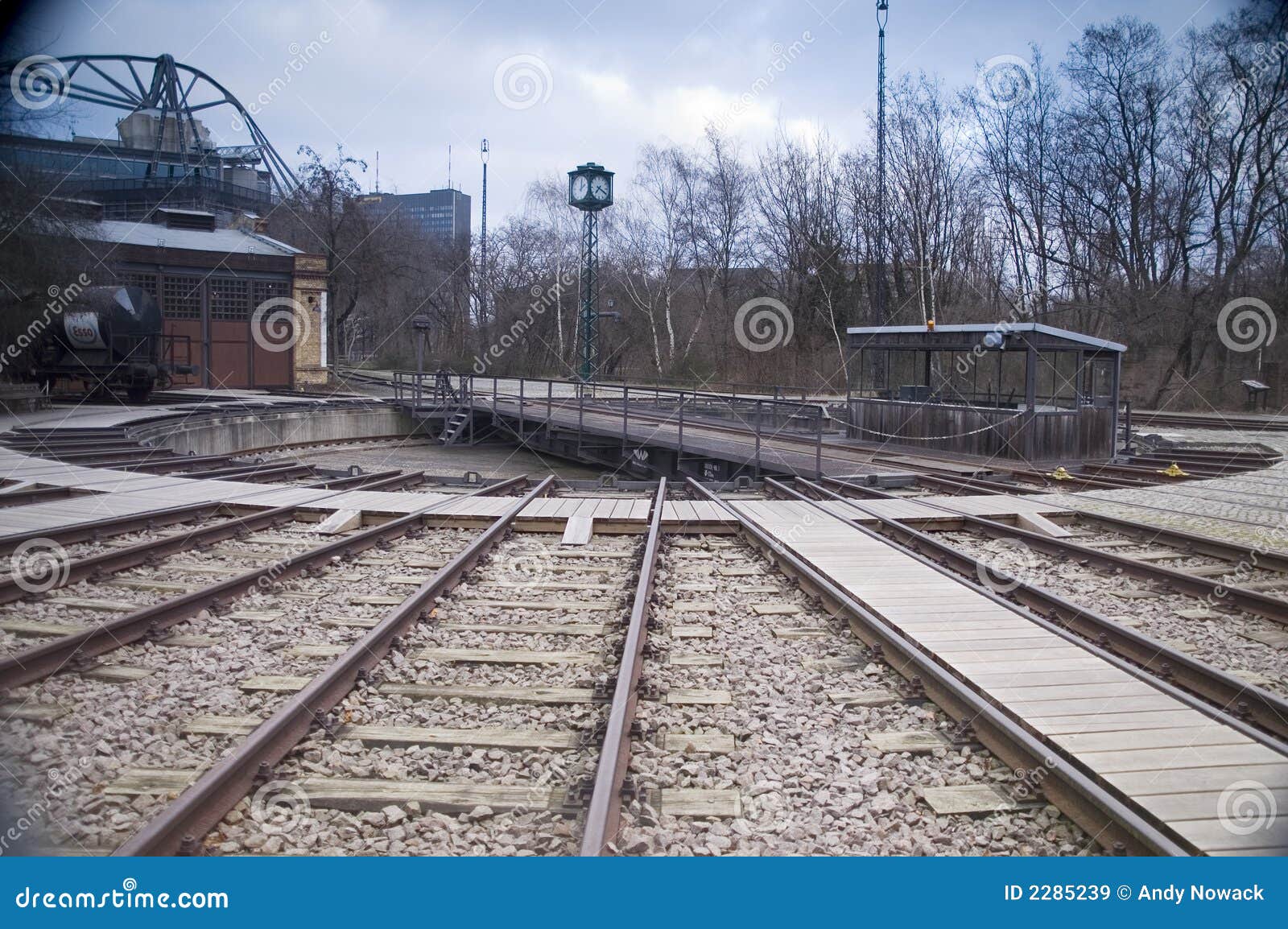 Railroad Track Turntable stock image. Image of rails, train - 2285239