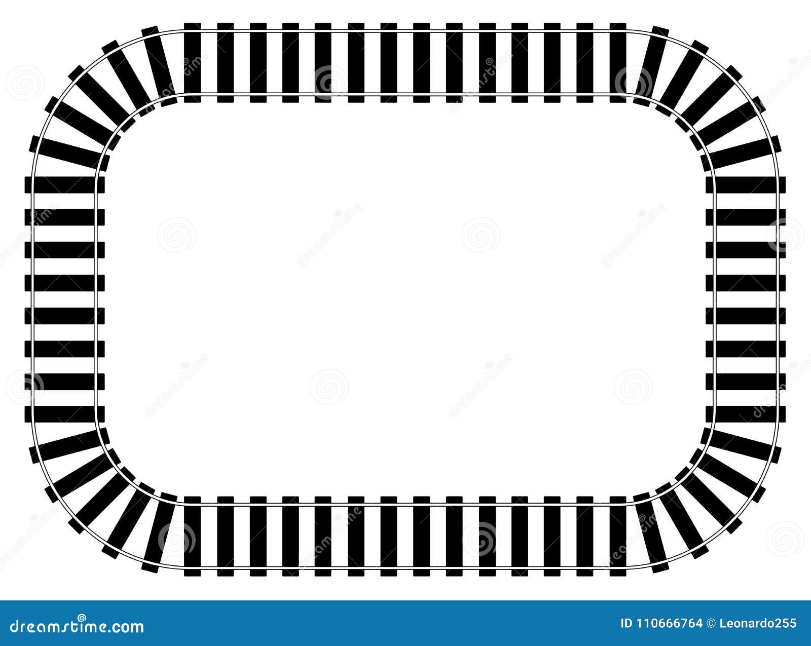Railroad Track stock vector. Illustration of collection - 110666764