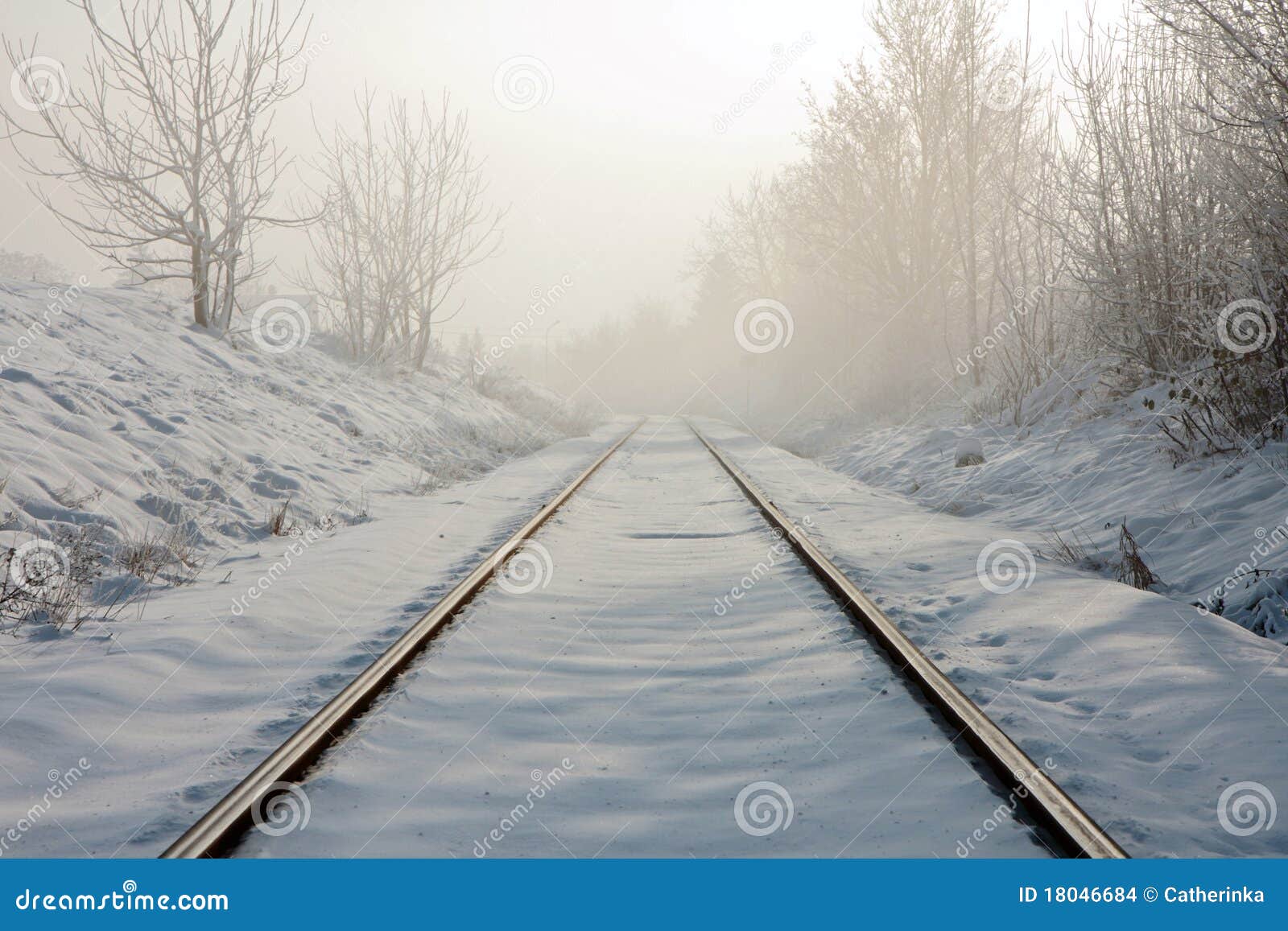 Railroad tracks stock photo. Image of train, cold, railroad - 18046684