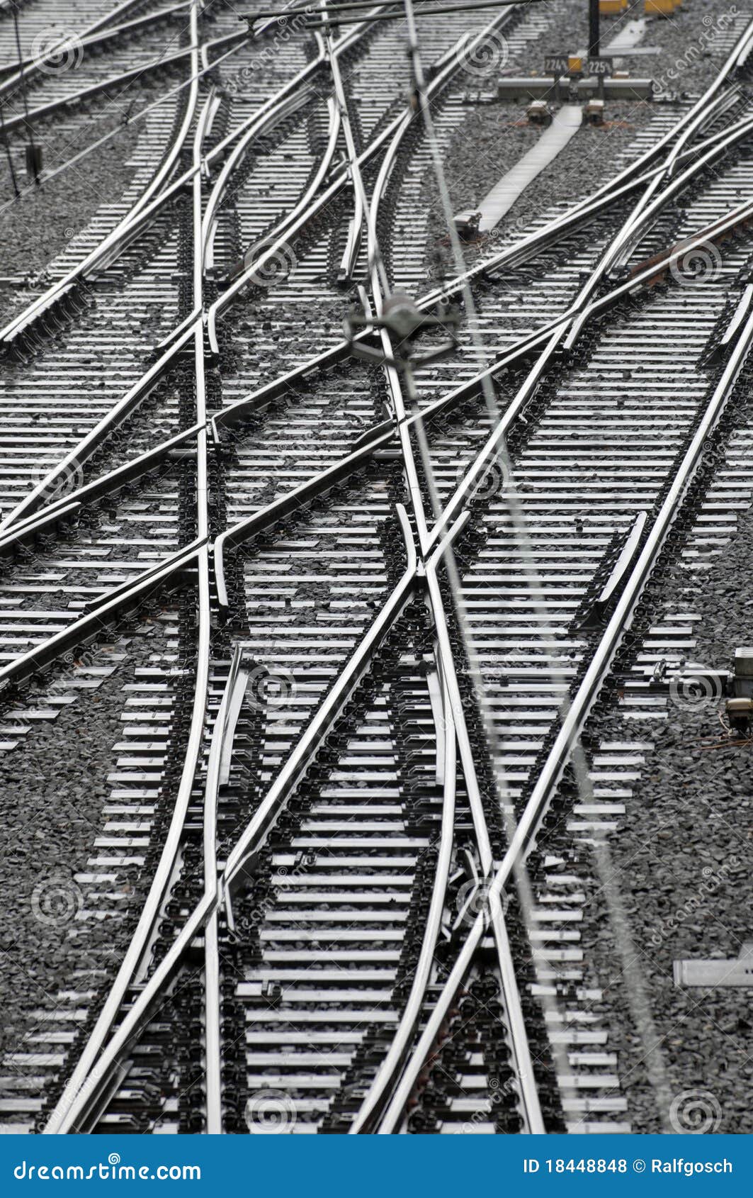Railroad tracks stock photo. Image of rail, symmetry - 18448848