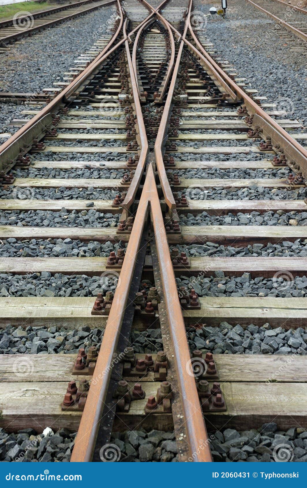 Railroad tracks stock image. Image of steel, rail, perspective - 2060431