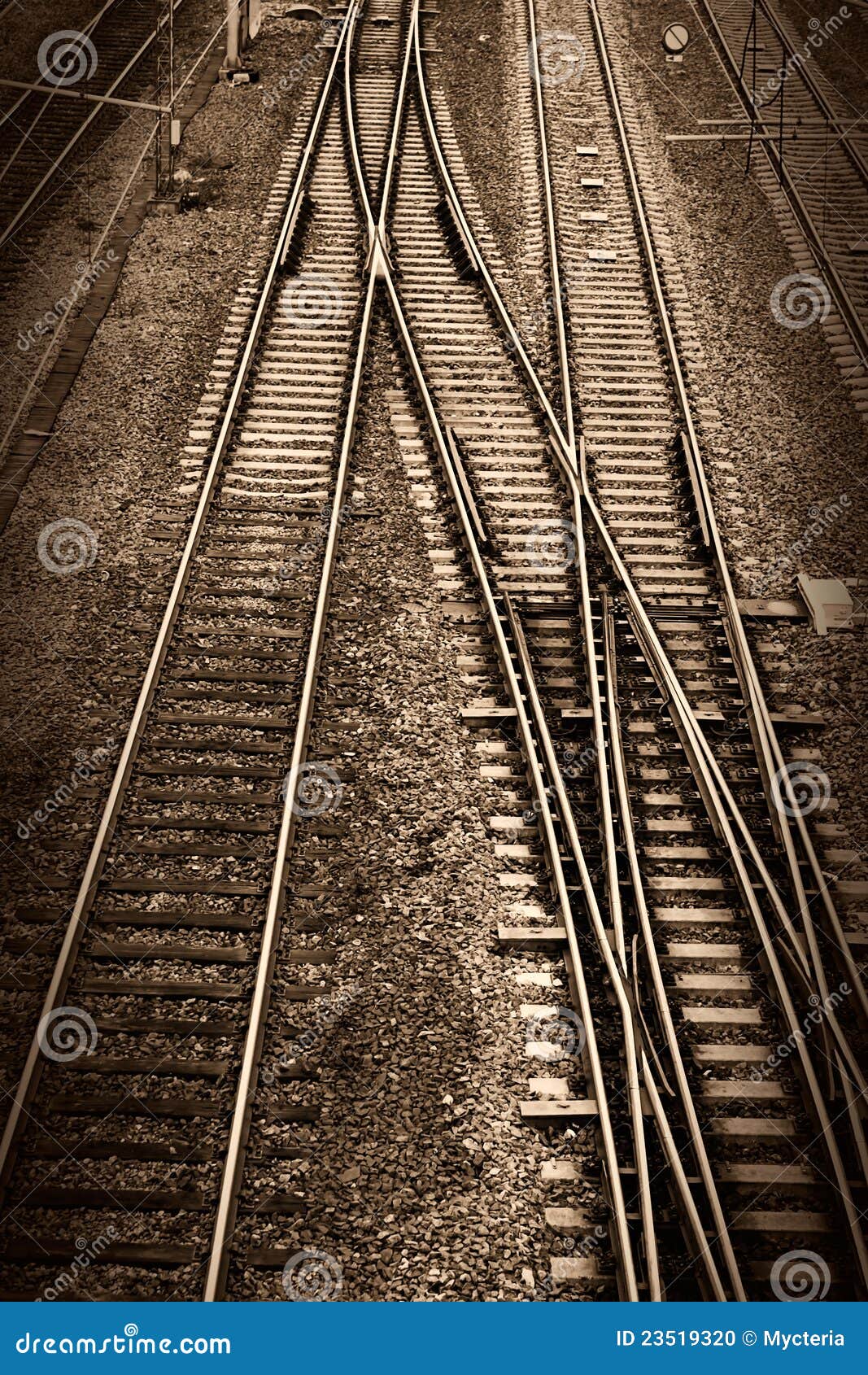 Railroad Tracks stock photo. Image of pattern, rusty - 23519320